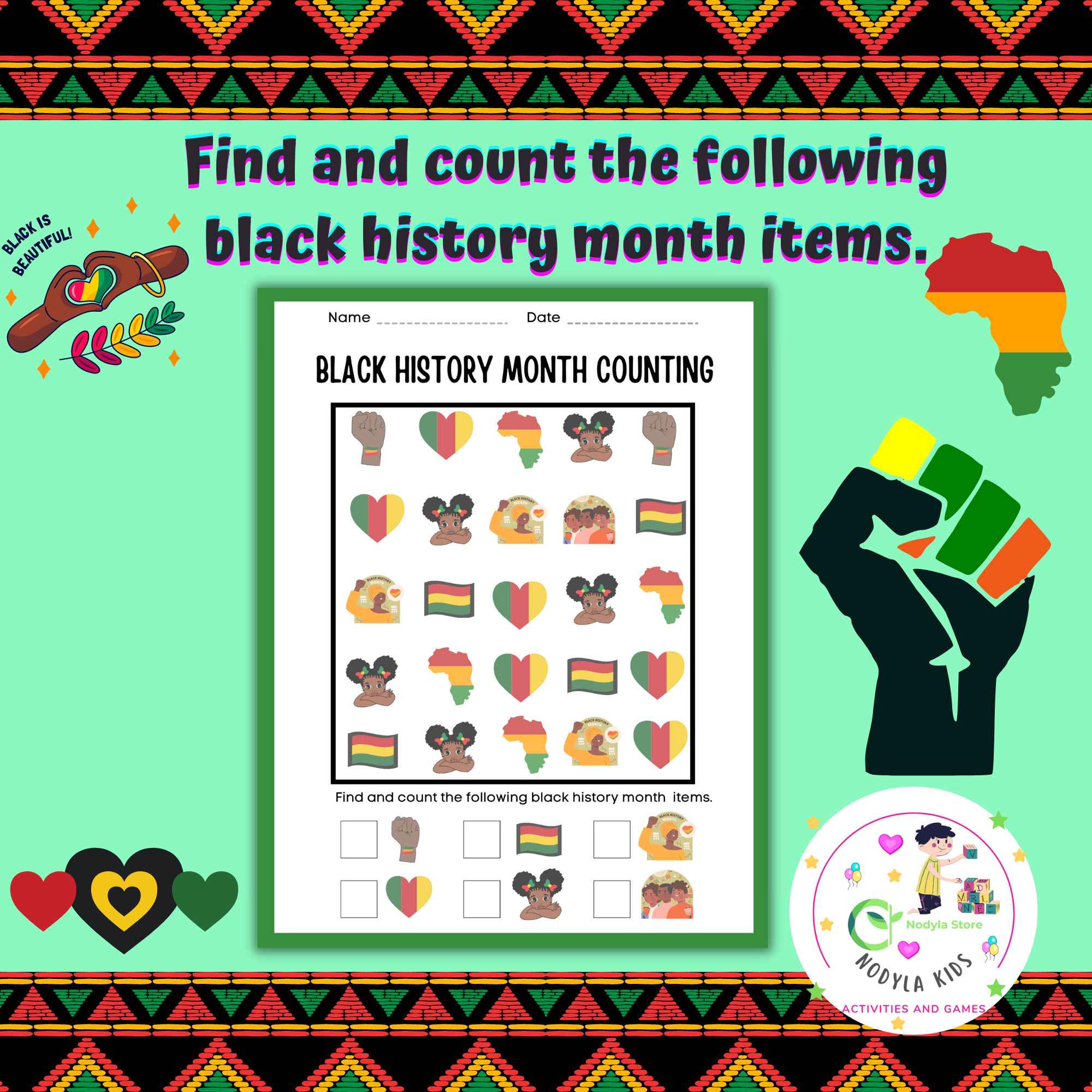 Fun Black History Month Counting Worksheet Made By Teachers