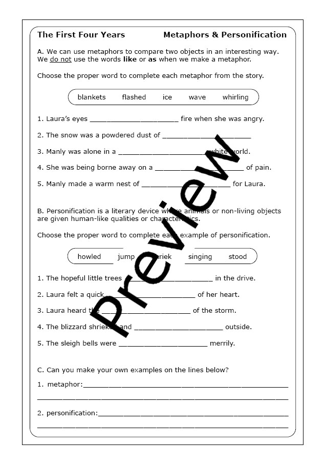 Laura Ingalls Wilder "The First Four Years" worksheets | Made By Teachers