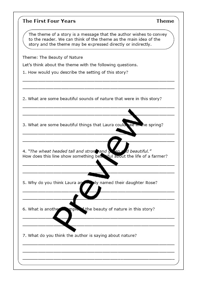 Laura Ingalls Wilder "The First Four Years" worksheets | Made By Teachers