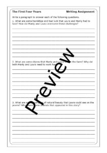 Laura Ingalls Wilder "The First Four Years" worksheets | Made By Teachers