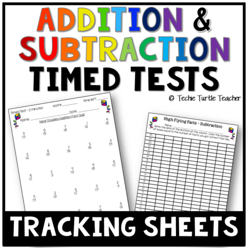 Math Fact Fluency Timed Quizzes & Tracking Sheets: Addition ...