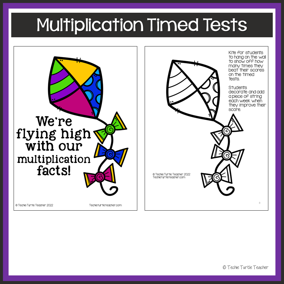 Math Fact Fluency Timed Quizzes & Tracking Sheets: Multiplication ...