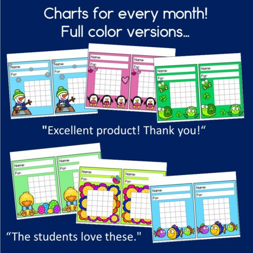 Incentive Charts All Year Long | February March Winter Valentines and ...
