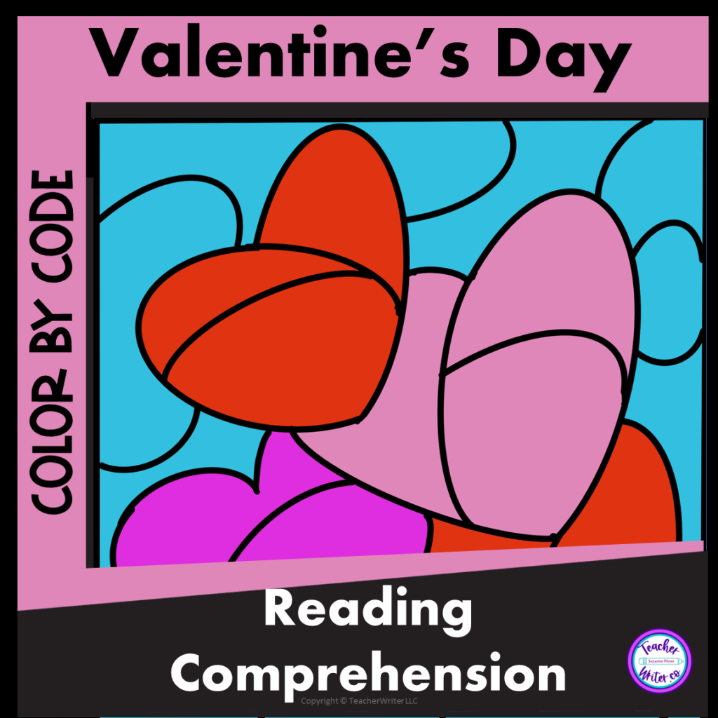 Valentines Day Reading Comprehension - Color by Code | Made By Teachers