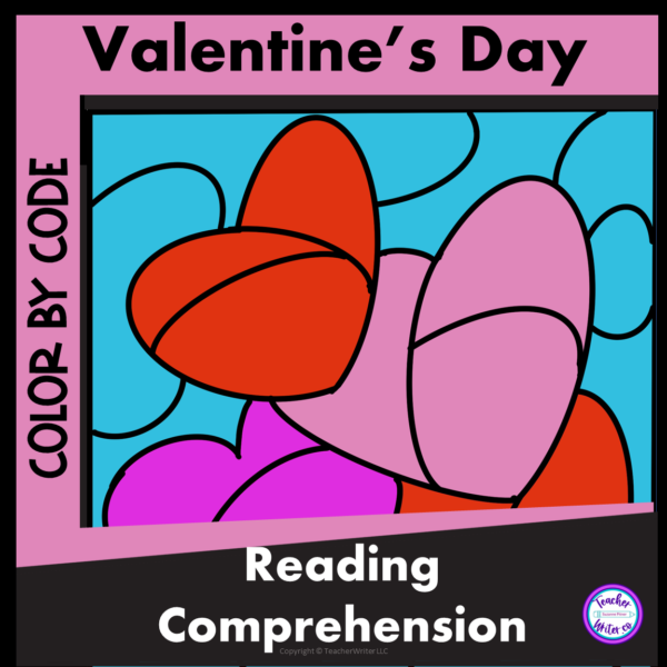 Valentines Day Reading Comprehension - Color by Code | Made By Teachers