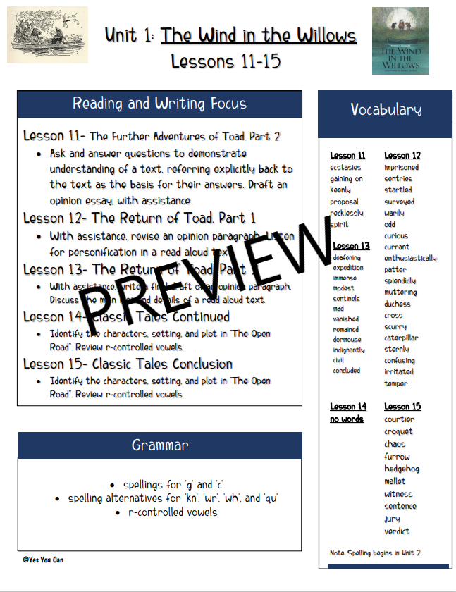 3rd grade CKLA 2nd ed Unit 1 The Wind in the Willows Newsletter BUNDLE ...