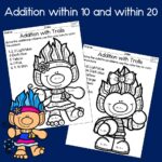 Winter Trolls Addition and Subtraction Within 20 No Prep Worksheets ...
