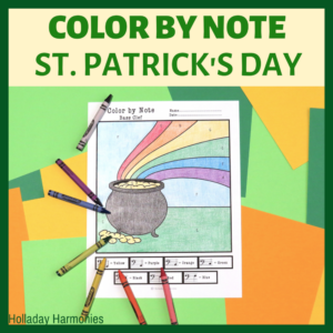 Music Color by Note Worksheets for Every Season of the Year | Made By ...