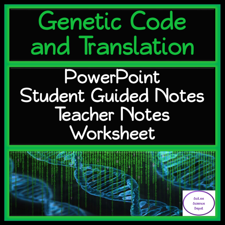 Genetics: Genetic Code & Translation PowerPoint & Worksheet | Made By ...