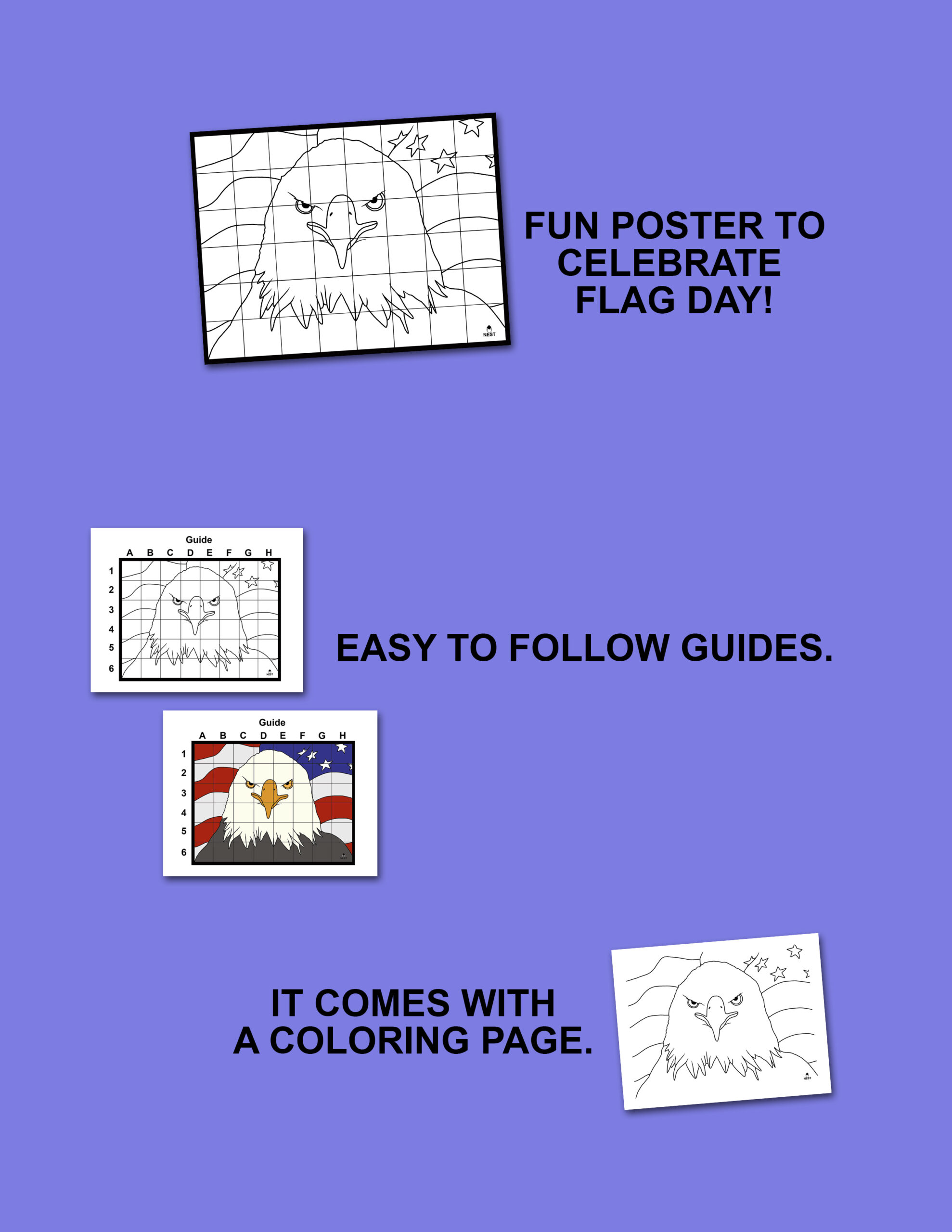Bald Eagle and Flag Collaboration Poster | Made By Teachers