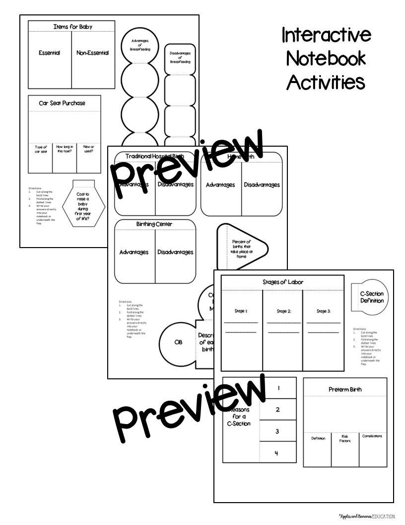 Childbirth - Interactive Note-Taking Activities | Made By Teachers