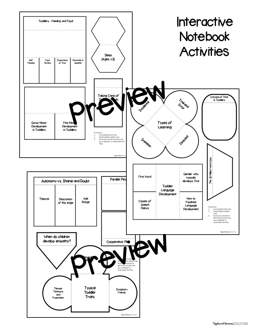 Ages 1-3 Interactive Note-Taking Activities | Made By Teachers