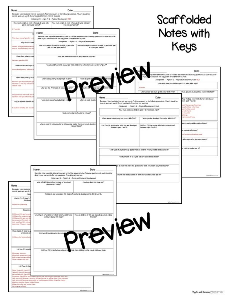 Ages 7-12 Interactive Note-Taking Activities | Made By Teachers