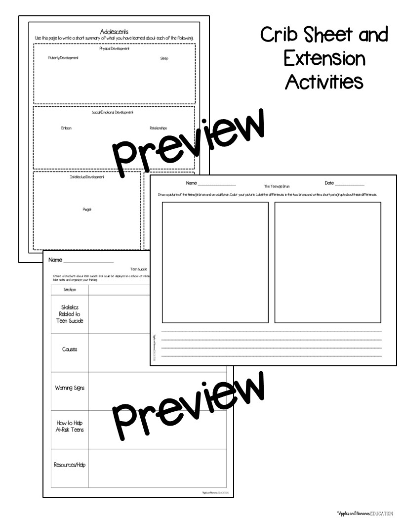 Adolescents - Interactive Note-taking Activities | Made By Teachers