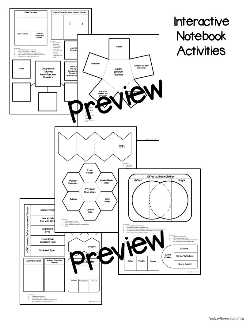 Children with Special Needs - Interactive Note-Taking Activities | Made ...