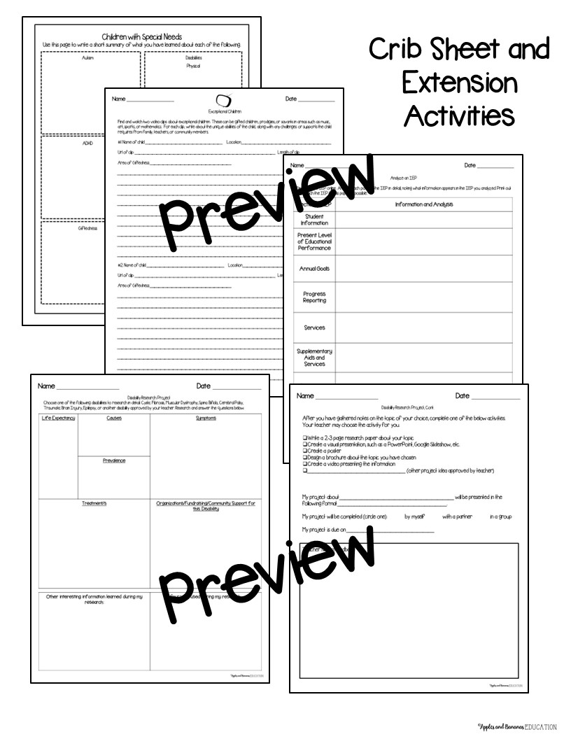 Children with Special Needs - Interactive Note-Taking Activities | Made ...