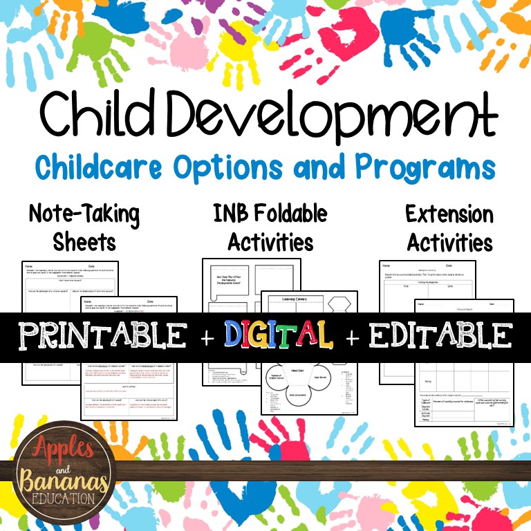 Childcare Options and Programs - Interactive Note-Taking Activities ...