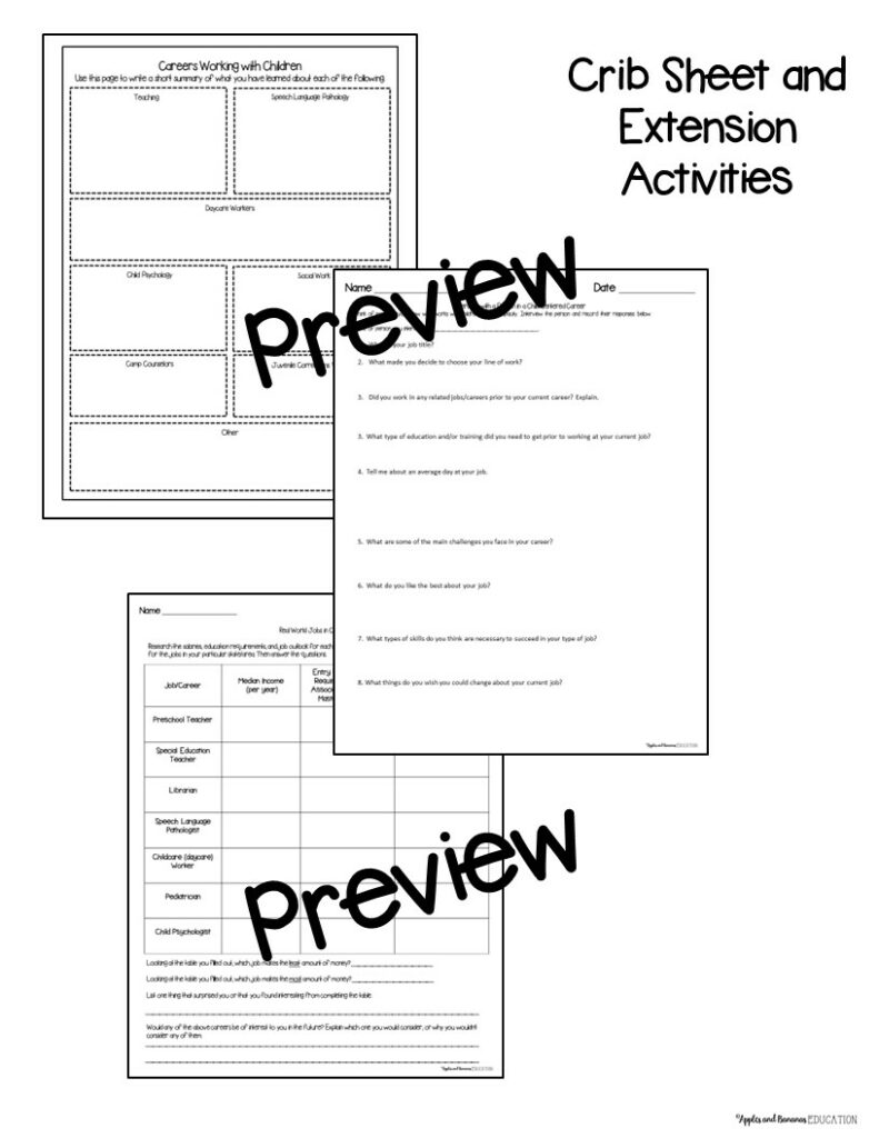 Careers Working With Children - Interactive Note-Taking Activities ...