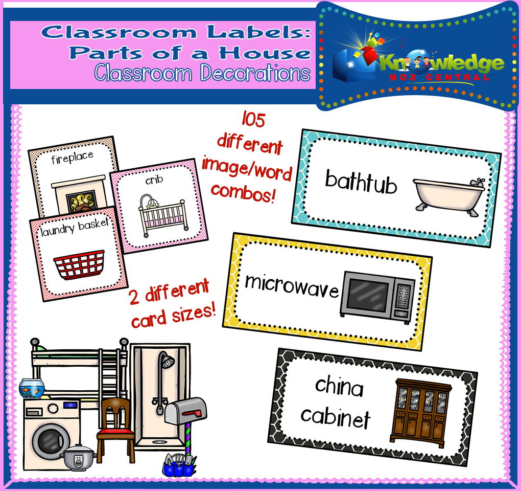 Classroom Labels: Parts of a House | Made By Teachers