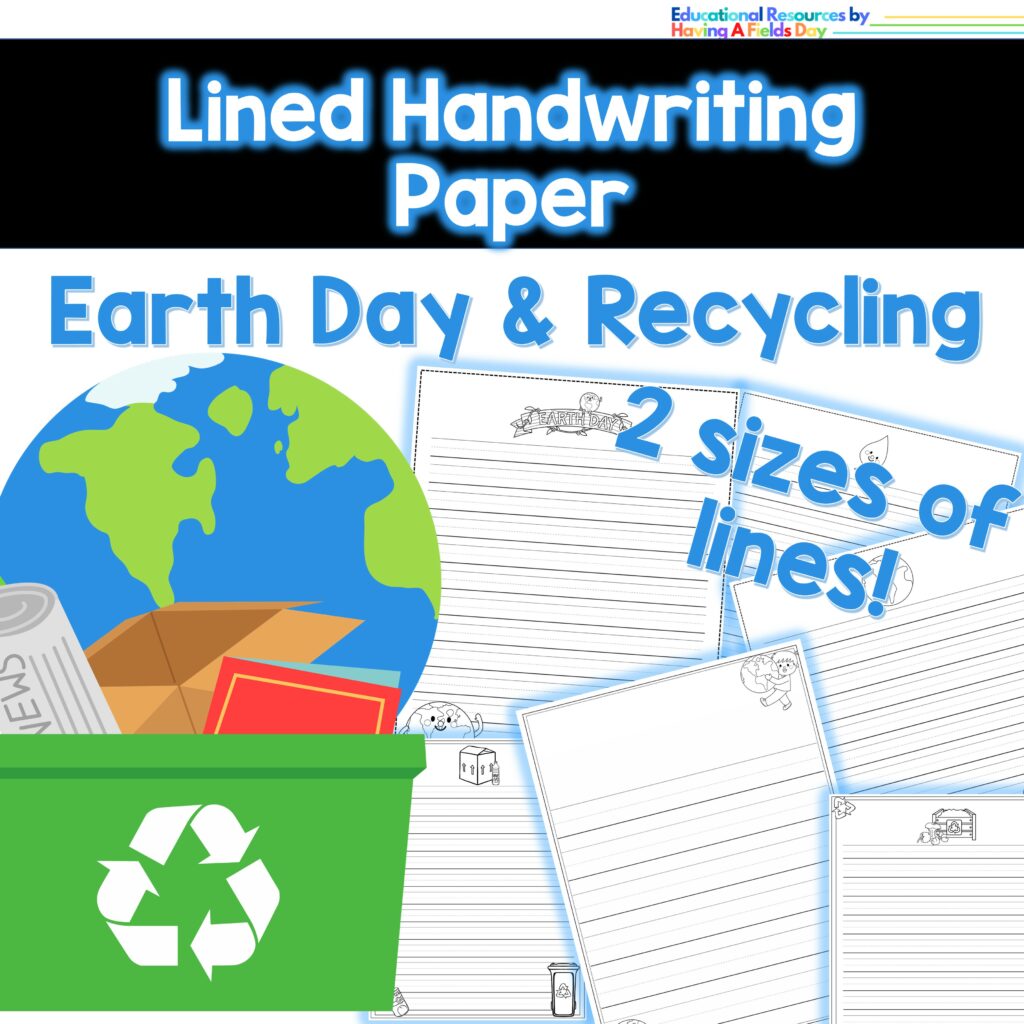Earth Day - Recycling Themed Writing Paper with Lines | Made By Teachers
