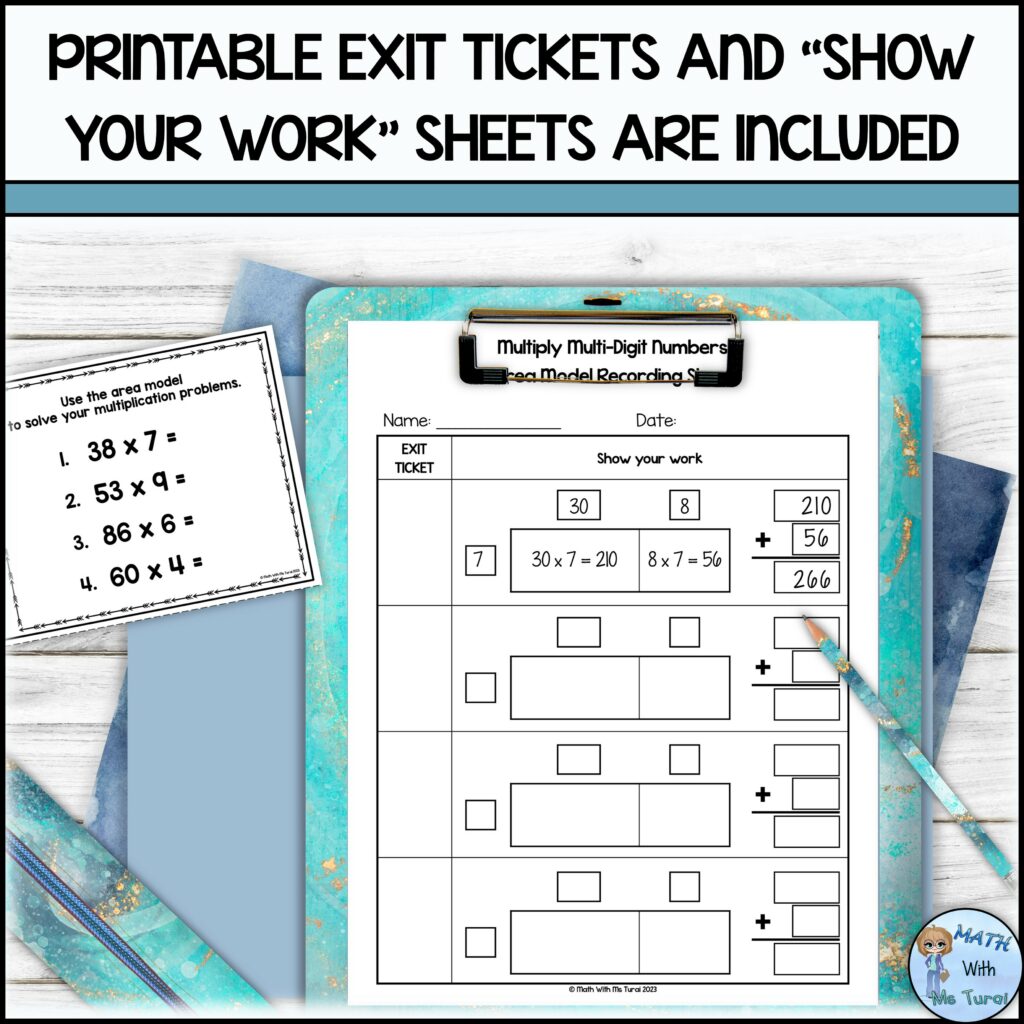 Multi-Digit Multiplication Exit Tickets for Google Sheets™ | 2-Digit by ...