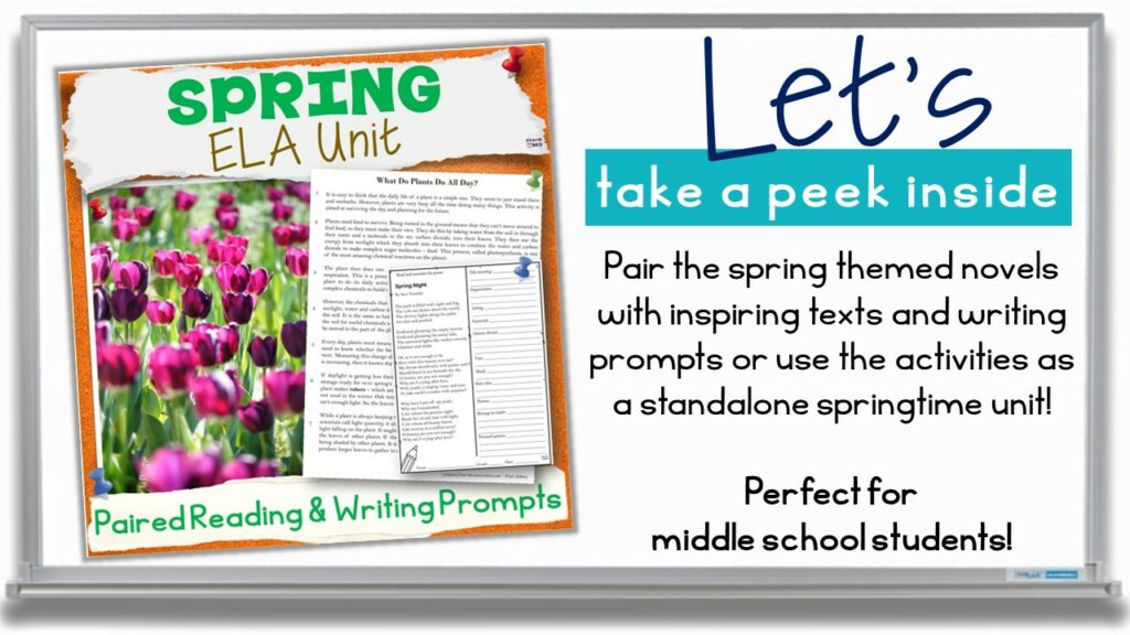 Spring Unit - Paired Reading Texts, ELA Activities, Writing Prompts ...