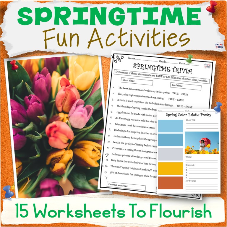 Spring Activities - ELA Emergency Sub Plans, Tasks, Crafts, Worksheets ...