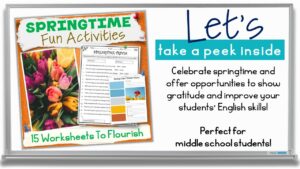 Spring Activities - ELA Emergency Sub Plans, Tasks, Crafts, Worksheets ...