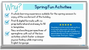 Spring Activities - ELA Emergency Sub Plans, Tasks, Crafts, Worksheets ...