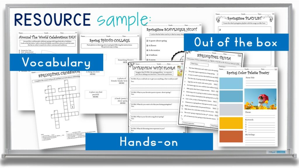 Spring Activities - ELA Emergency Sub Plans, Tasks, Crafts, Worksheets ...