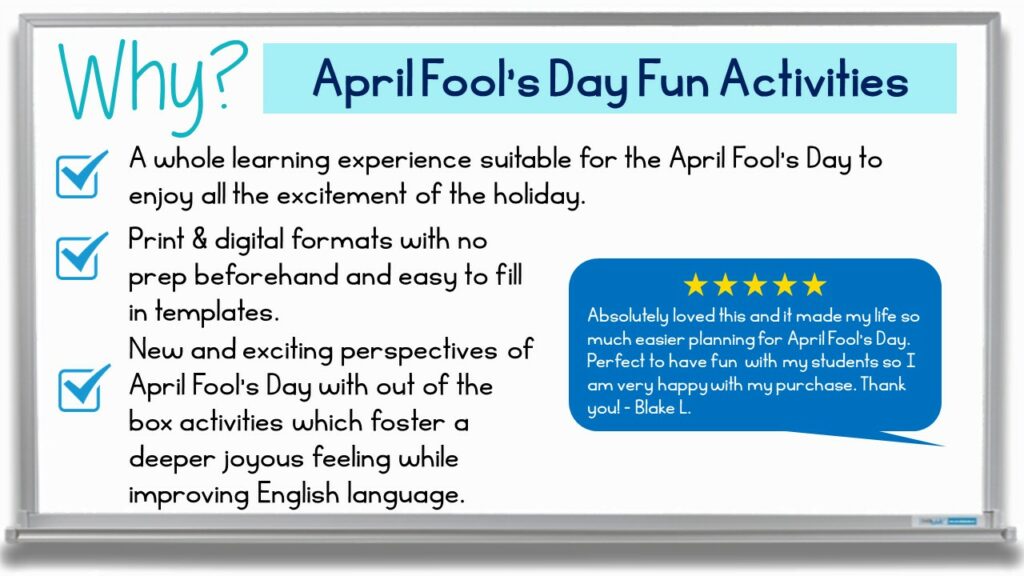 April Fool's Day Fun Activities - Tasks, Worksheets, Prompts | Made By ...