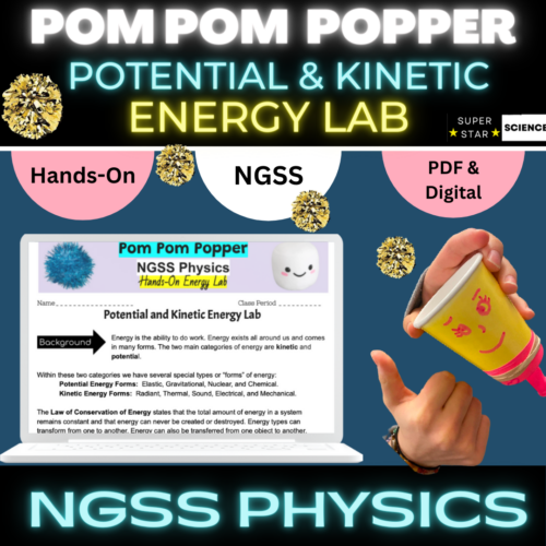 Potential & Kinetic Energy Lab Hands On Physics Fun NGSS Activity ...