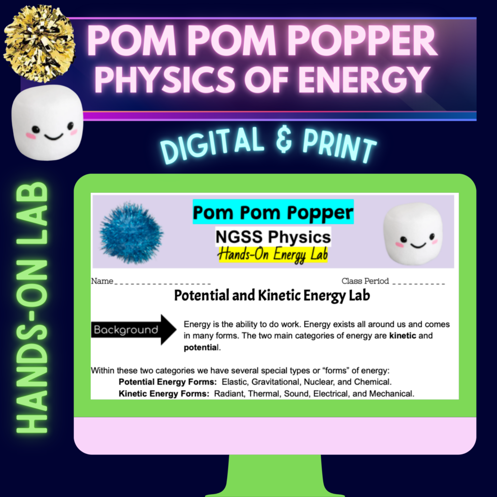 Potential & Kinetic Energy Lab Hands On Physics Fun NGSS Activity ...