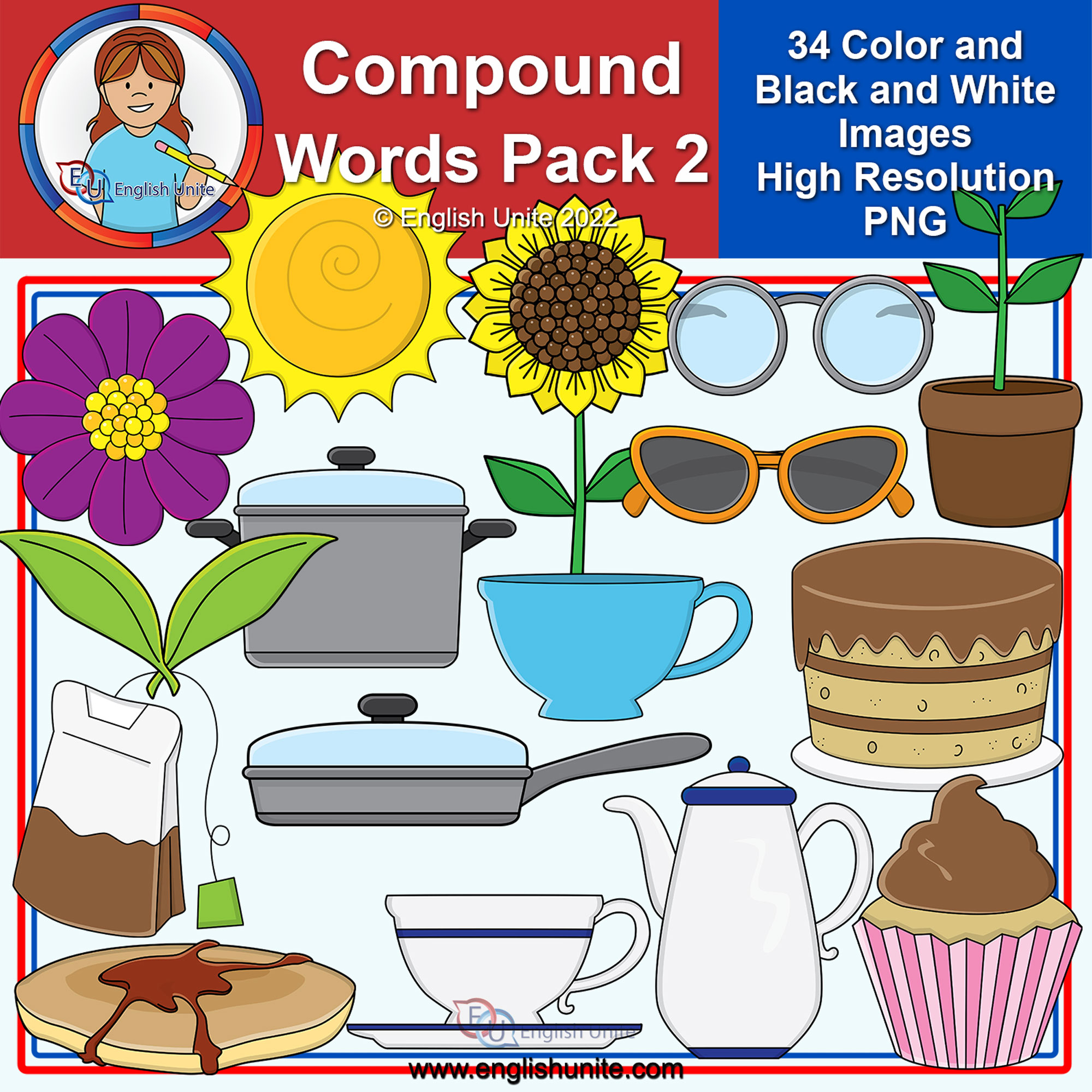 Clip Art - Compound Words Pack 2 | Made By Teachers
