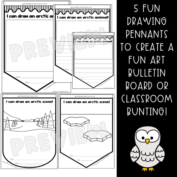 Arctic Animal Directed Drawings Worksheets - Arctic Animal Writing ...