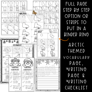 Arctic Animal Directed Drawings Worksheets - Arctic Animal Writing ...