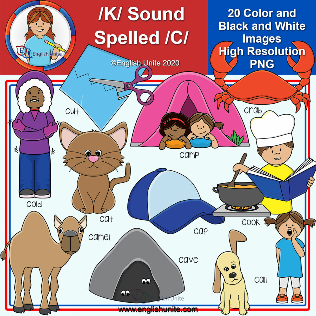 Clip Art - K Sound Spelled C, K, CC & CK Bundle | Made By Teachers