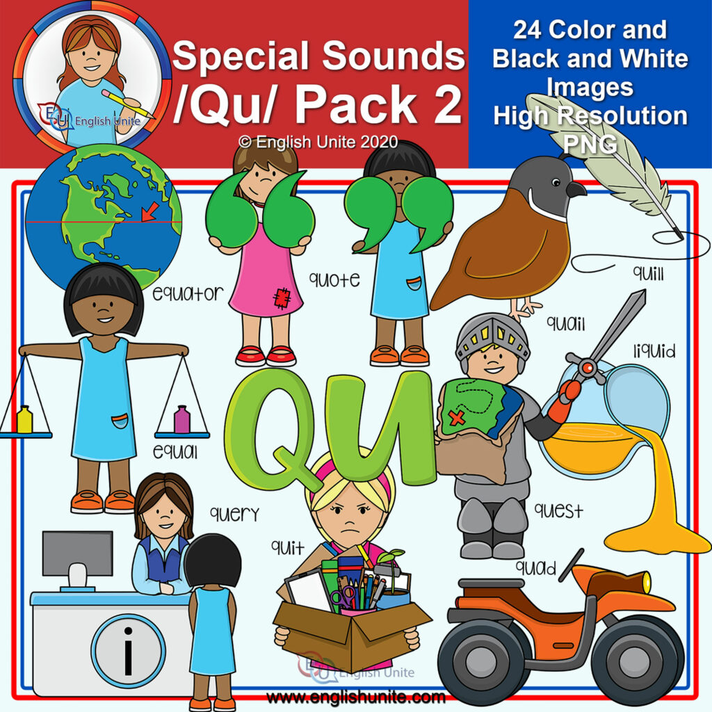 Clip Art - Special Sounds Qu Bundle | Made By Teachers