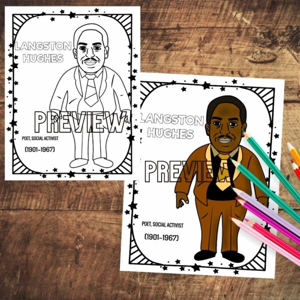 Black History Month Influential Black Male Leaders Coloring Pages ...