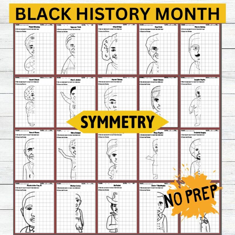 Black History Month Math activity Symmetry Drawing | Made By Teachers