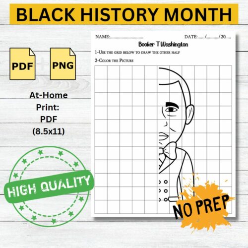 Black History Month Math activity Symmetry Drawing | Made By Teachers