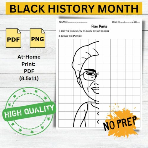 Black History Month Math activity Symmetry Drawing | Made By Teachers