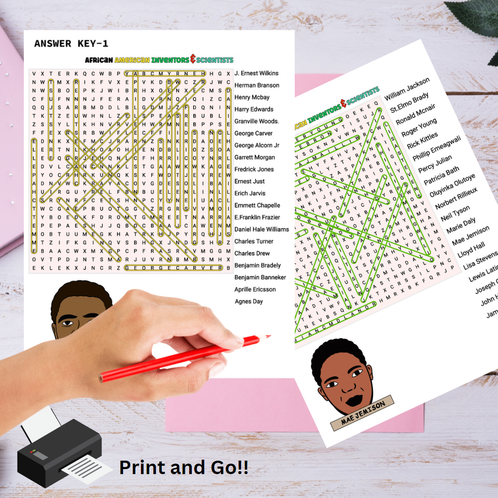 39 Famous African American Scientists/Inventors Word Search | Made By ...