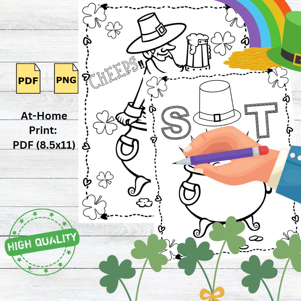 Saint Patrick’s Day Coloring Pages (12 HQ Printable Coloring Pages ...