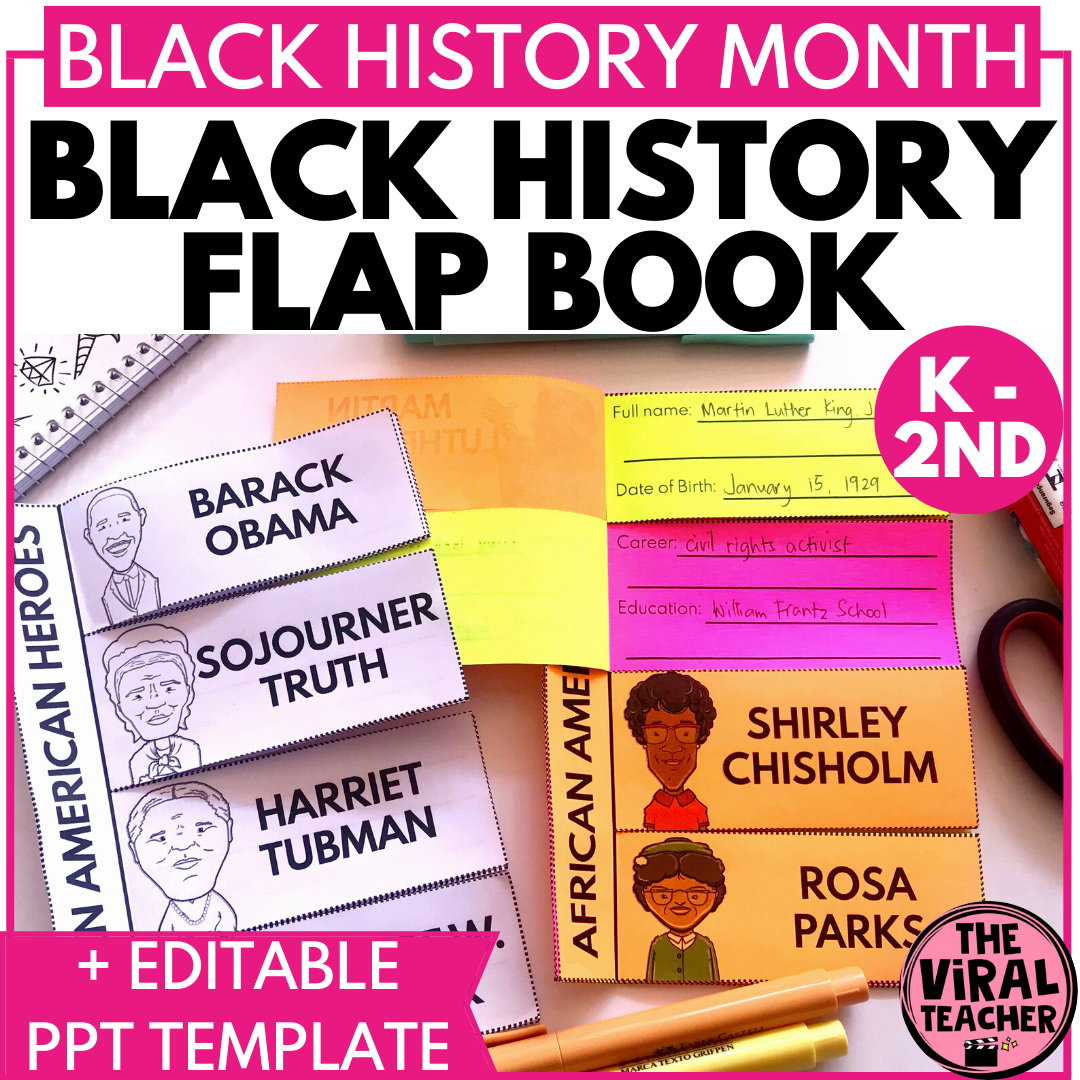 Black History Month Biography Research Project and Flap Book Activity ...