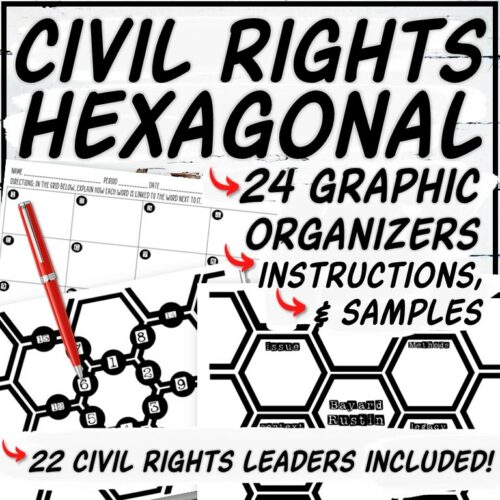 Civil Rights Leaders Hexagonal Thinking Graphic Organizers | Made By ...