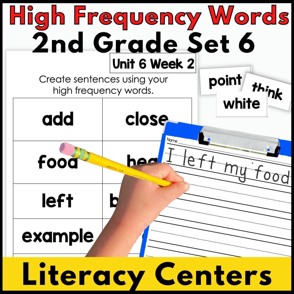 Benchmark Advance High Frequency Word Activities | 2nd Grade Unit 6 ...