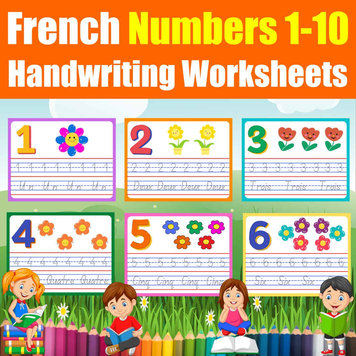 Writing Numbers in French 1-10. Printable Handwriting Worksheet ...