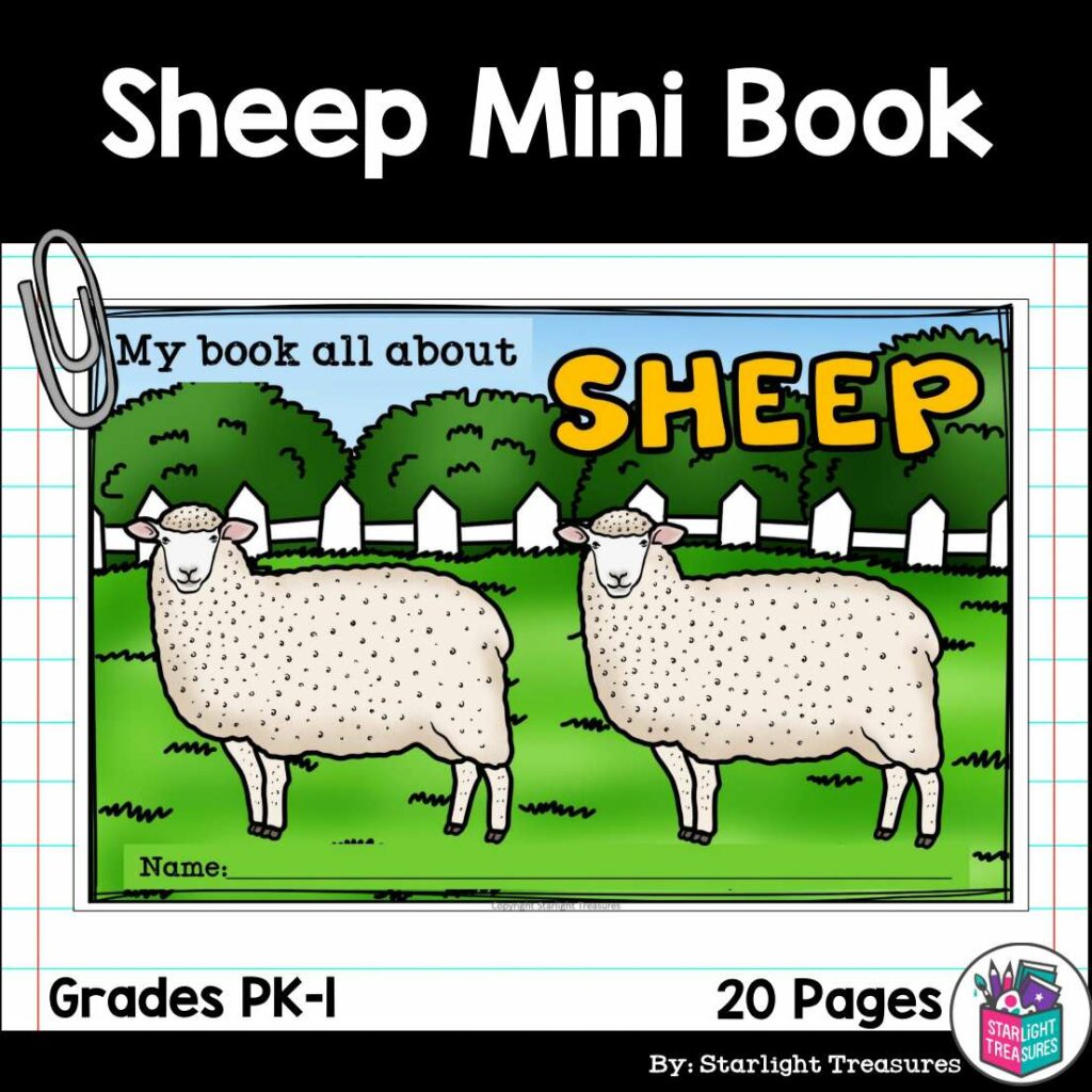 Sheep Mini Book for Early Readers - Animal Study | Made By Teachers