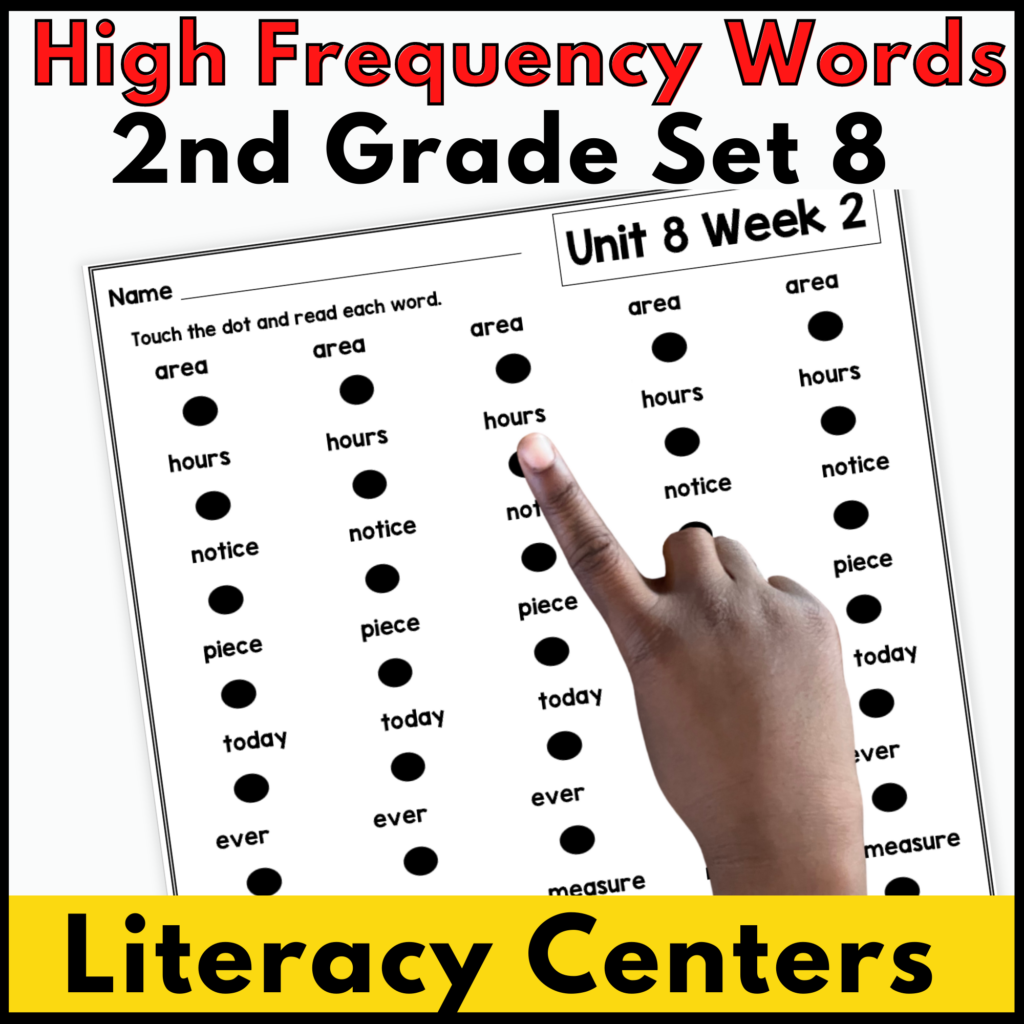 Benchmark Advance High Frequency Word Activities | 2nd Grade Unit 8 ...